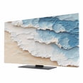 Abstract Beach Waves TV Dust Cover 50 Inch, Watercolor Blue Ocean Decor ...
