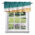 Abstract Beach Waves Valances for Windows, Blue Yellow Sand Rod Pocket ...