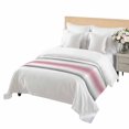 Abstract Bed Runner Twin Size Dark Gray Pink Gradient Ombre Soft Bed ...