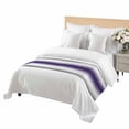Abstract Bed Runner Twin Size Dark Gray Purple Gradient Ombre Soft Bed ...