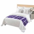 Abstract Bed Runner Twin Size Purple Gradient Waves Beach Lines Soft ...