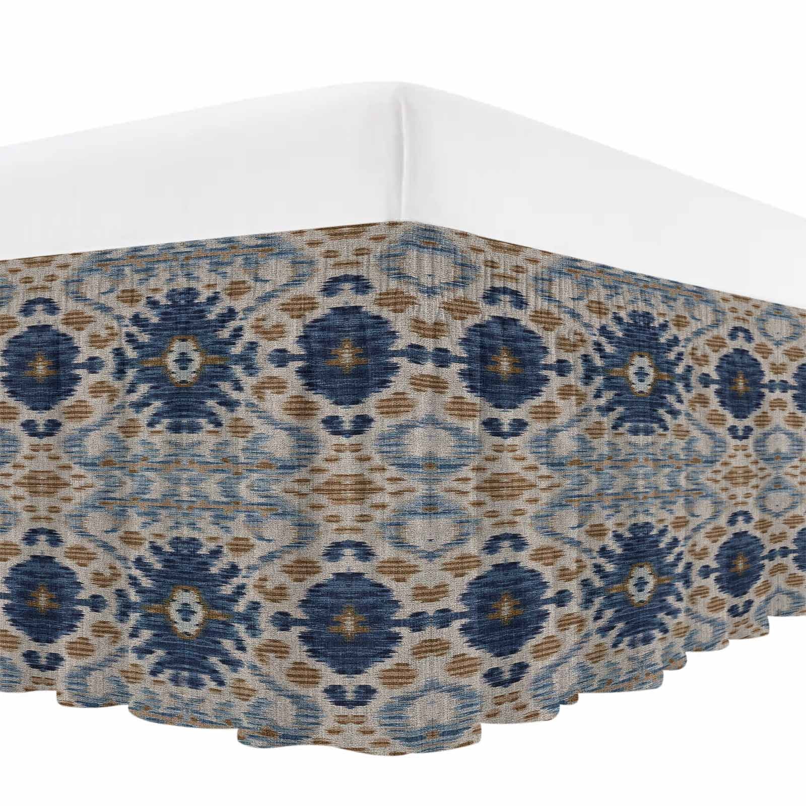 Abstract Bed Skirt King Size, Contemporary Minimalist Geometric Flower ...