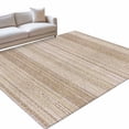 Abstract Beige Area Rug, Rustic Farmhouse Minimalist Beige Vertical ...