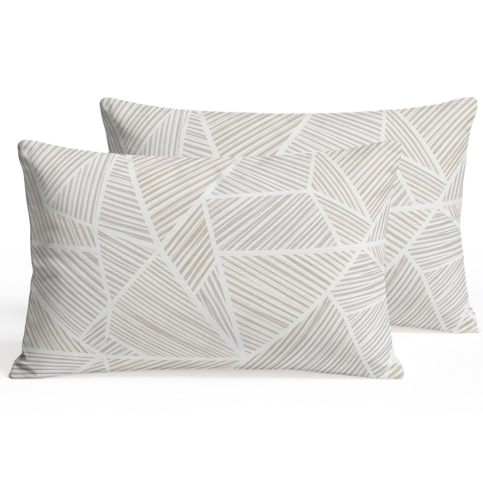Abstract Beige Cream Lumbar Pillow Covers 12 x 20 Inch Pillow Covers ...