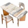 Abstract Beige Fitted Rectangle Tablecloth 24" x 36" Blue Gradient ...