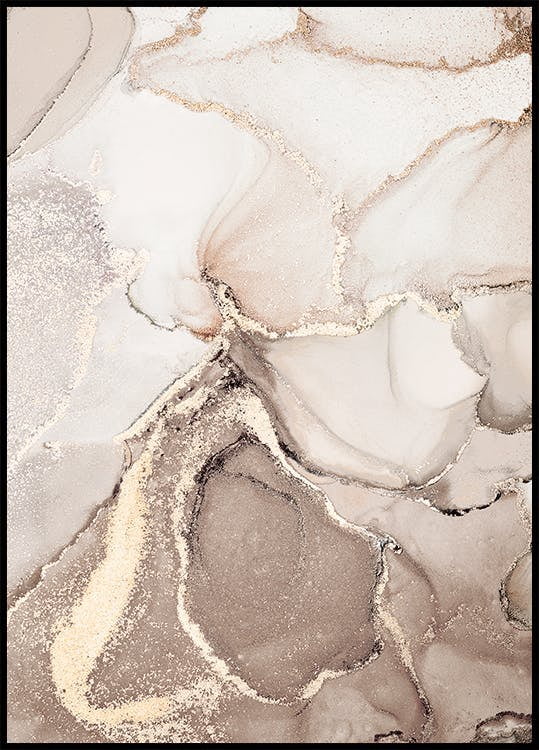 Abstract Beige Marble No2 Poster Wall Art, Modern Wall Decor For Living ...
