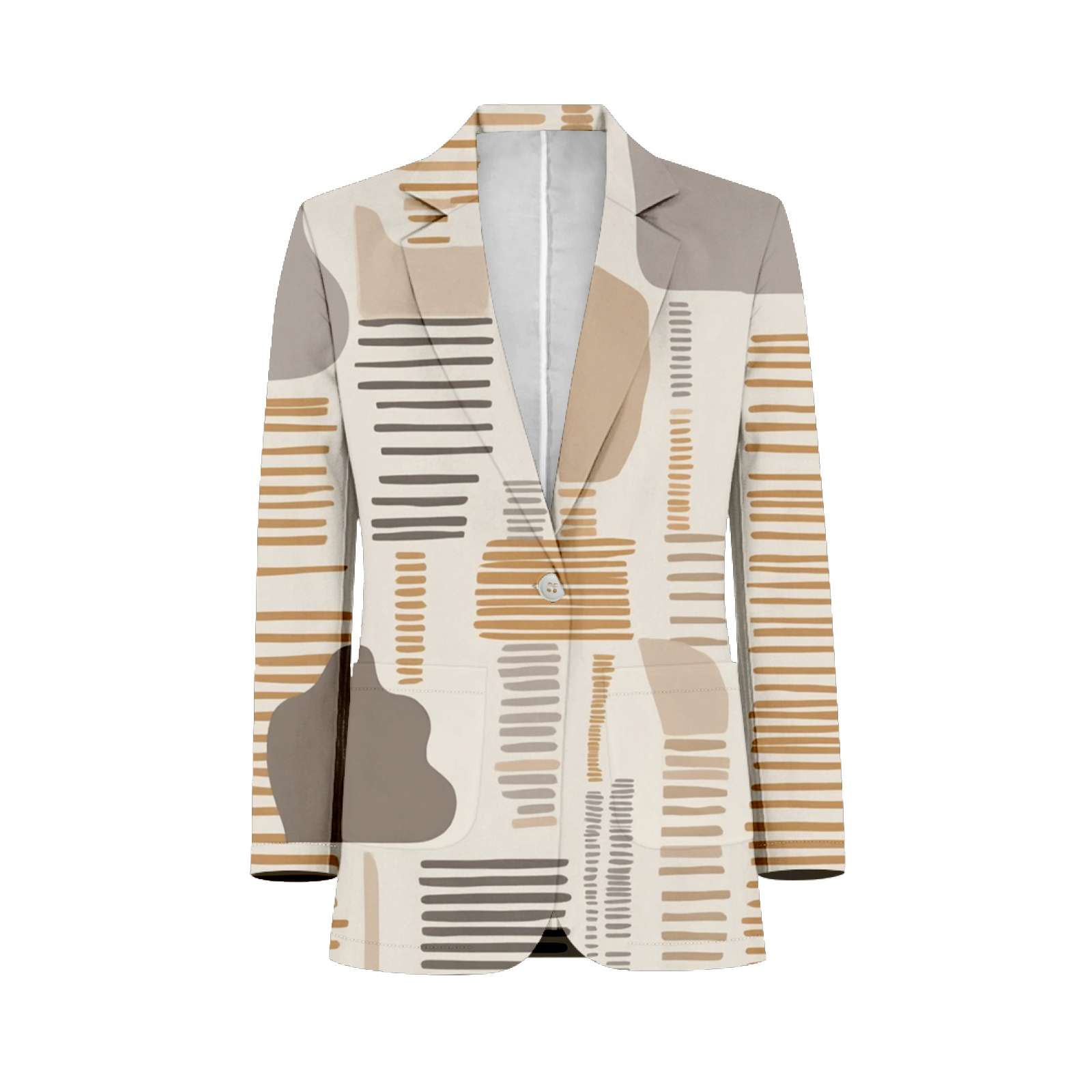 Abstract Beige Stripe Pattern Customized Men's Suits full man Shawl ...