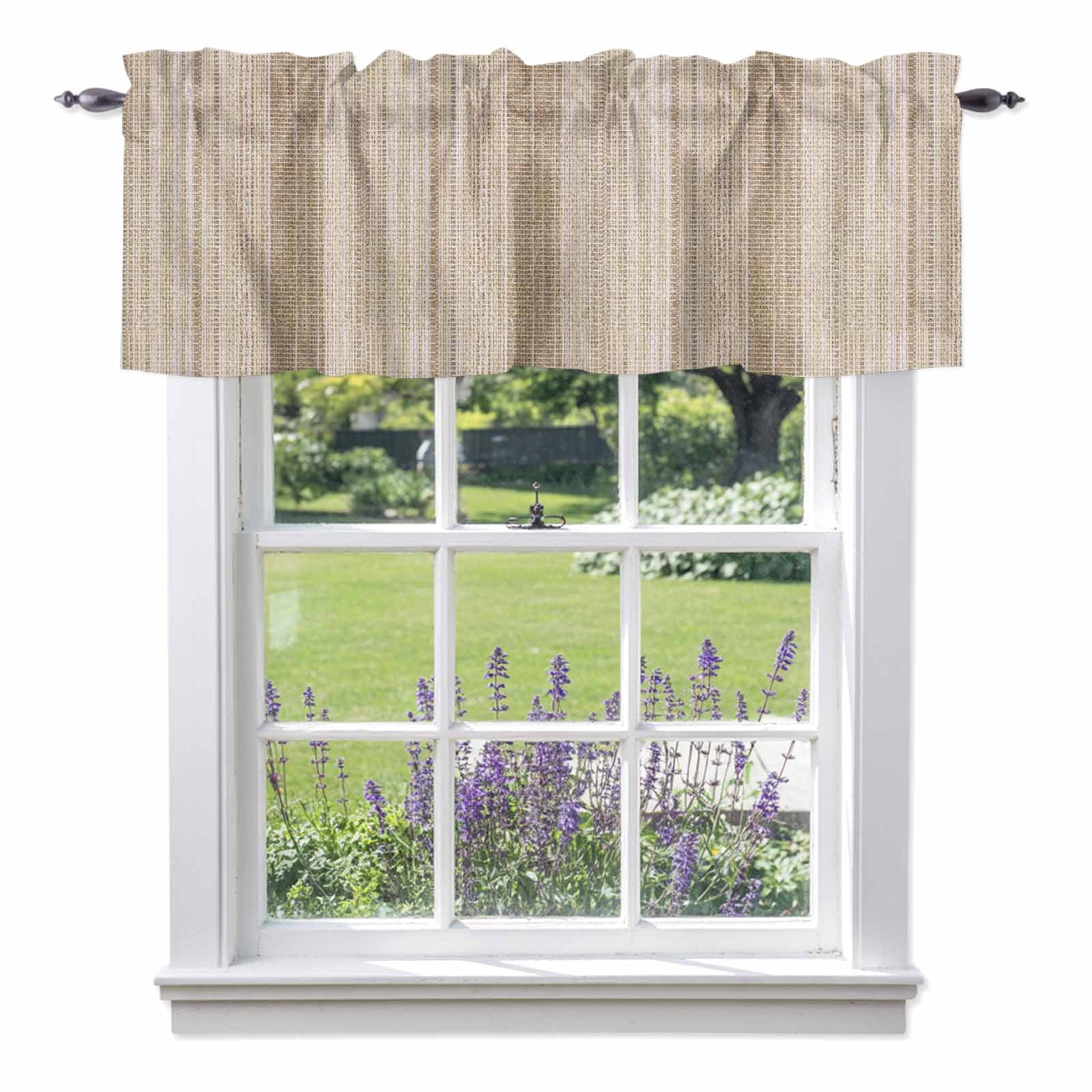 Abstract Beige Valances for Windows Rustic Farmhouse Minimalist Beige ...