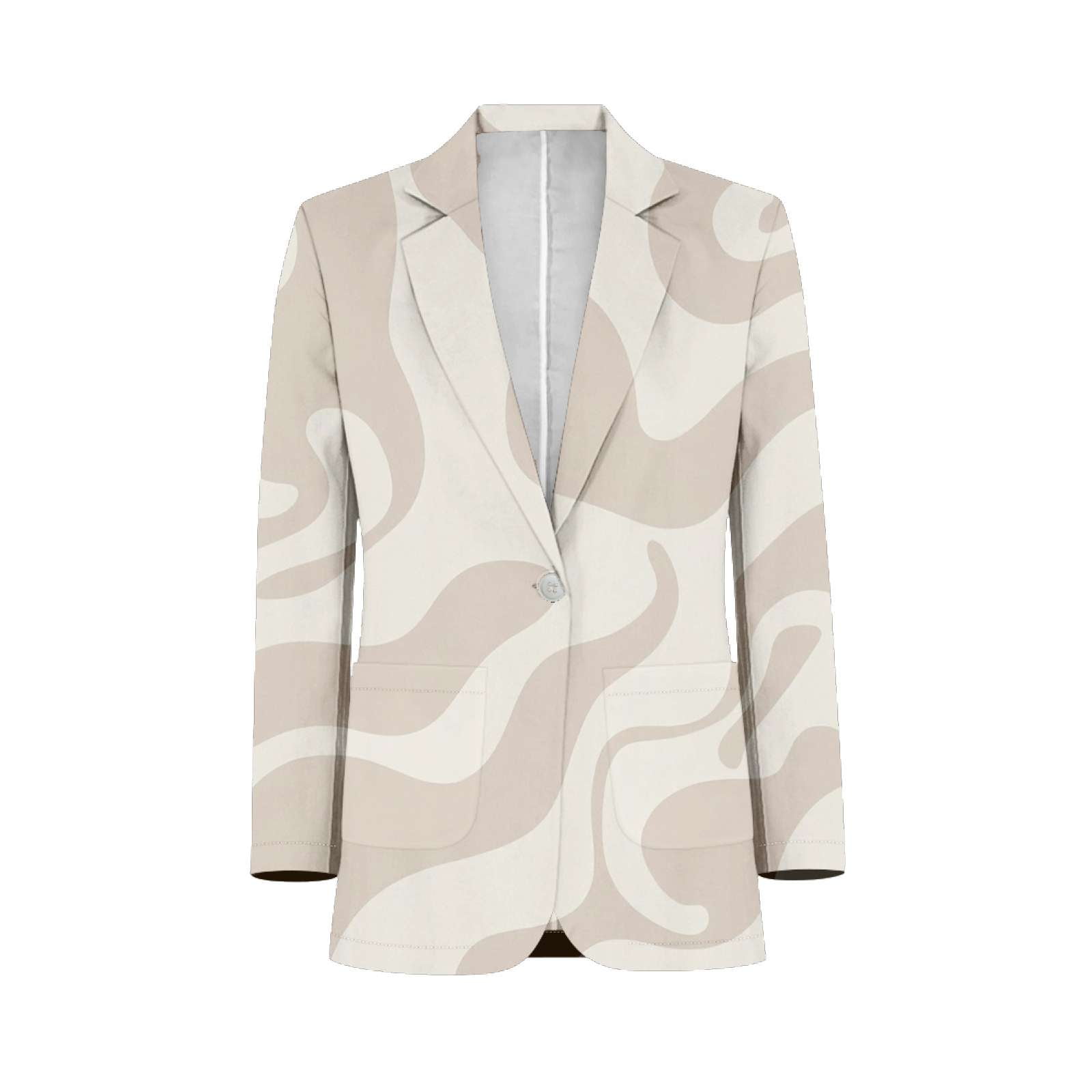 Abstract Beige Wavy Pattern Design Men's Suit Blazer Casual Party Wear ...