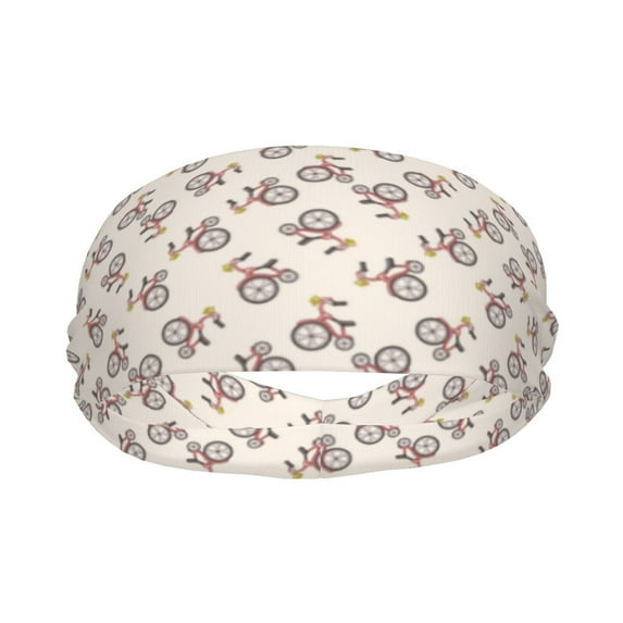 Abstract Bike Pattern Headbands for Women/Men, Elastic Wide Soft Sweat Head Band Sports Hair ...
