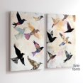 Abstract Birds Wall Art Set Print Flock Of Birds Home Decor Office Wall ...
