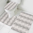 Abstract Black Bathroom Rugs Set Tree Branch Pattern Non Slip Absorbent ...