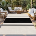 Abstract Black Color Block Indoor Outdoor Rugs 3x5 Ft, Vintage Lines ...