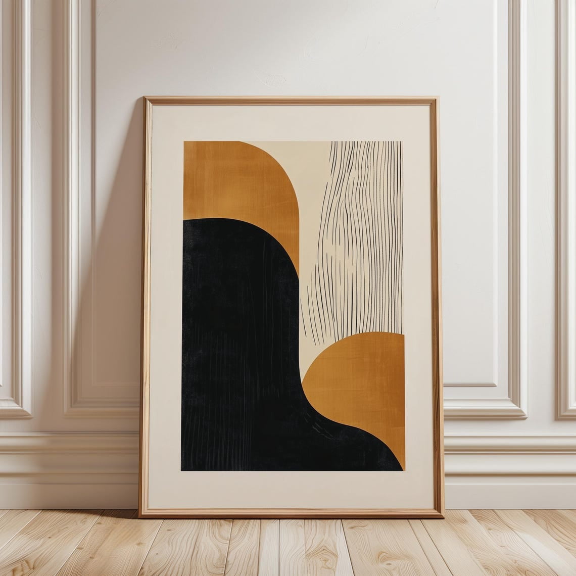 Abstract Black And Gold Print • Luxury Home Decor Art • Black Beige ...