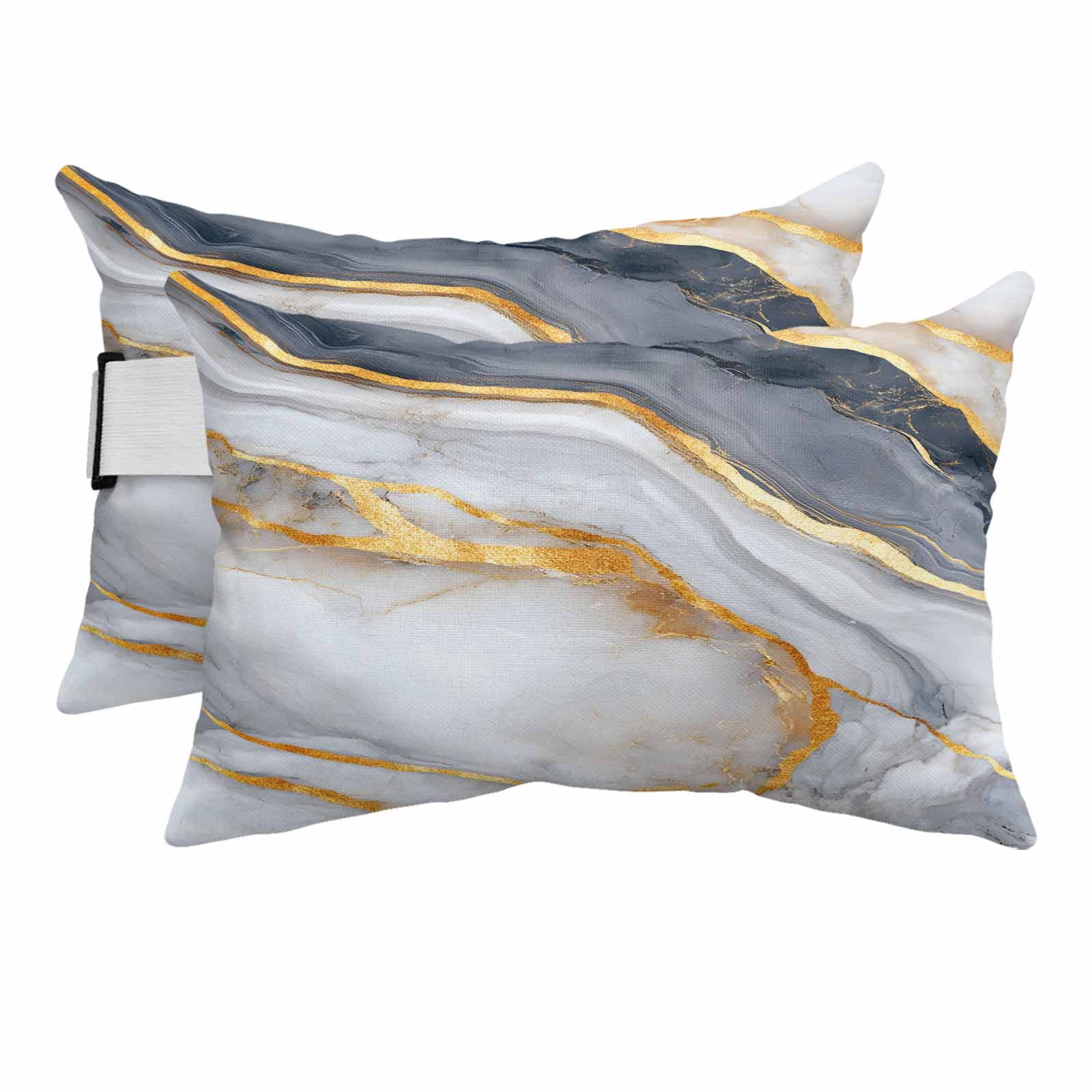 Abstract Black Gray Marble Texture Outdoor Pillow for Chaise Lounge ...