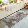 Abstract Black Grey Marble Texture Rectangle Area Rug 2x6ft,Living Room ...