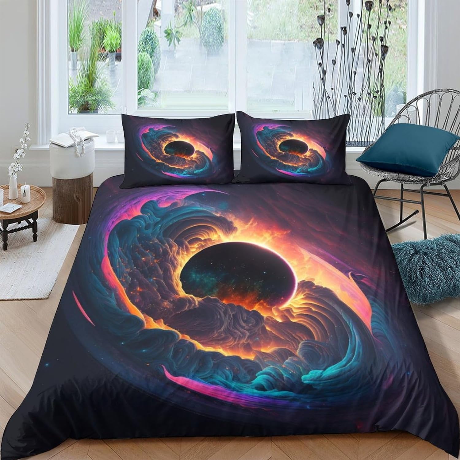 Abstract Black Hole 3D Printed Duvet Cover Quilt Cover Bedding Set ...
