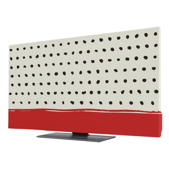 Abstract Black Polka Dot TV Cover for 40 Inch Screen,Stretch Fabric ...