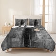 Abstract Black Vintage Texture 3 Pieces Quilt Set,1 Quilt with 2 Shams ...