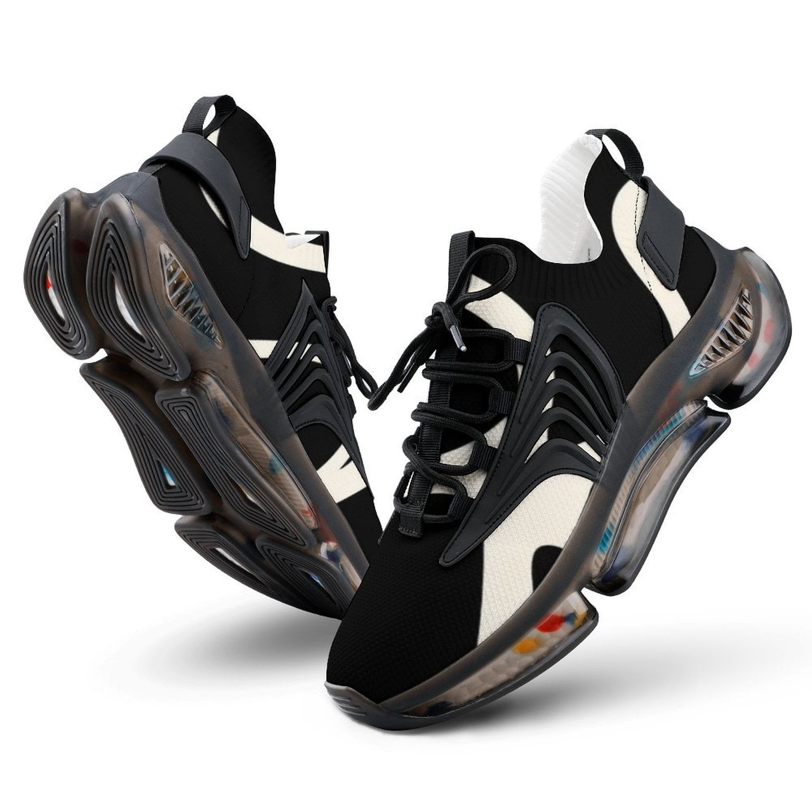 Abstract Black White Curves Design Walking Shoes for Men Woman ...