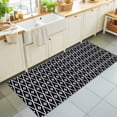 Abstract Black White Geometric Pattern Rectangle Rug 2'x6' Boho Diamond ...