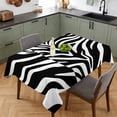 Abstract Black White Zebra Stripe Table Cloth 52x70in, Waterproof ...
