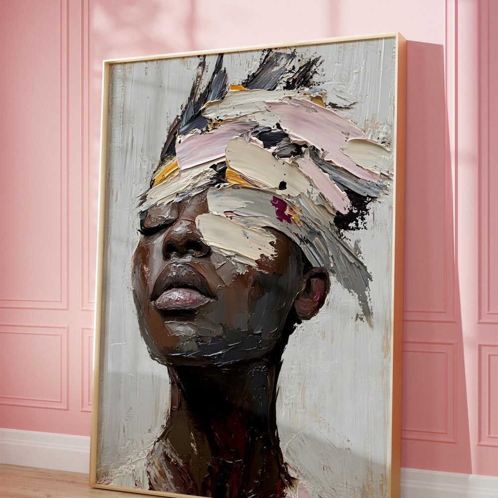 Abstract Black Woman Faceless Portrait, Black Woman Art, African ...