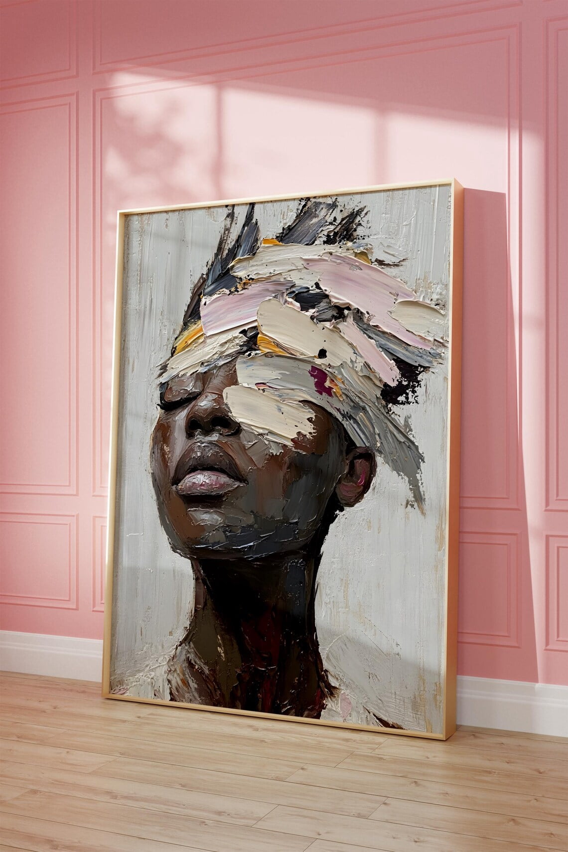 Abstract Black Woman Faceless Portrait, Black Woman Art, African ...