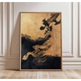Abstract Black and Gold Flowing Lines Modern Luxury Contemporary Decor ...