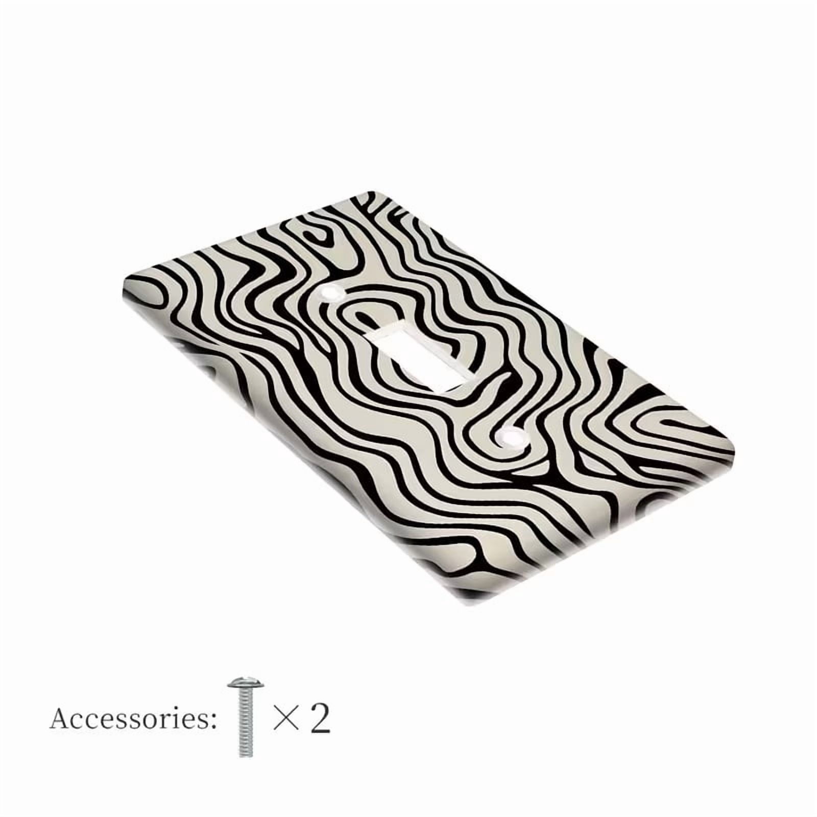 Abstract Black and White Lines Decorative Light Switch Plate Cover ...