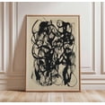 Abstract Black and White Modern Ink Painting, Bold Brushstroke ...