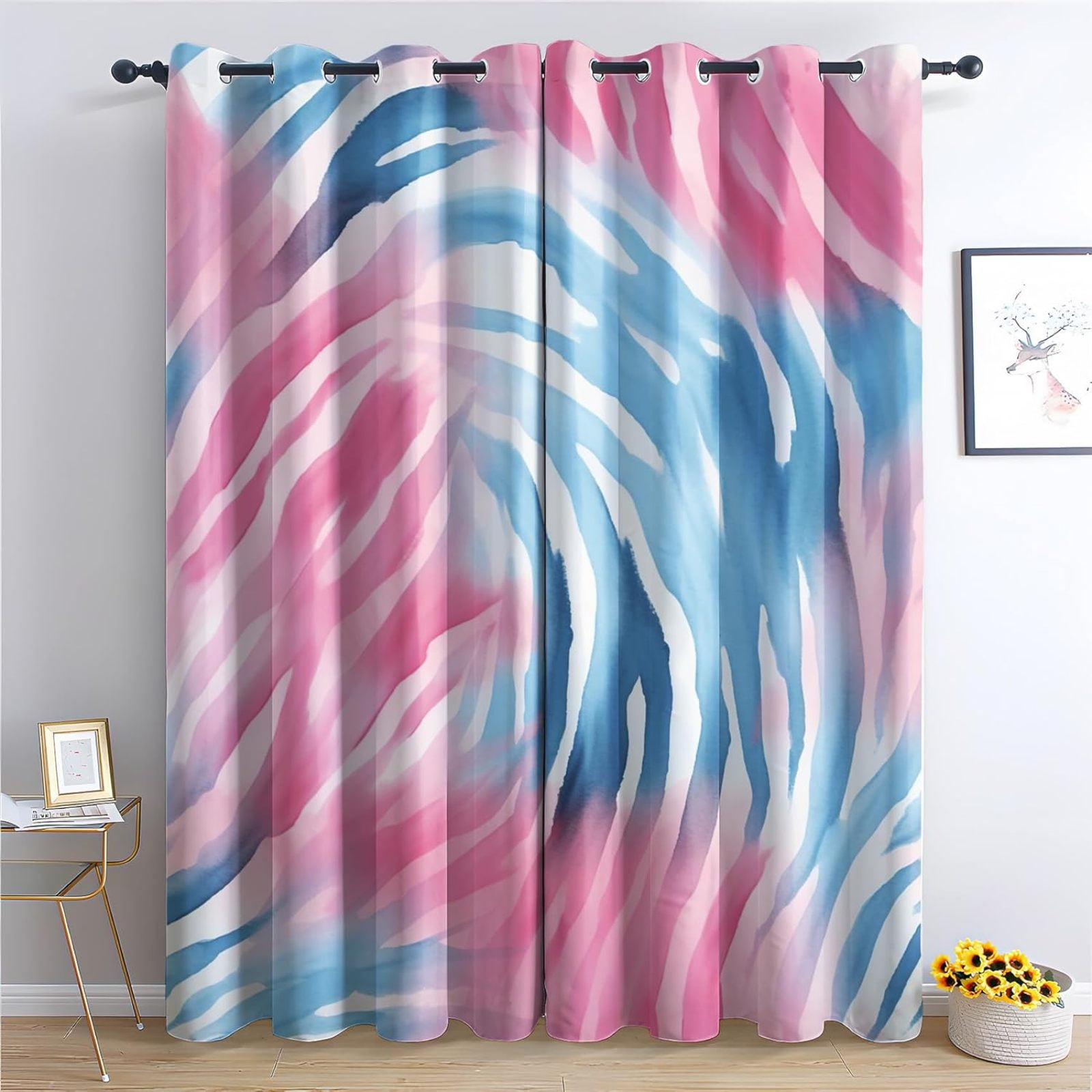 Abstract Blackout Curtains For Bedroom Living Room, Thermal Insulated ...