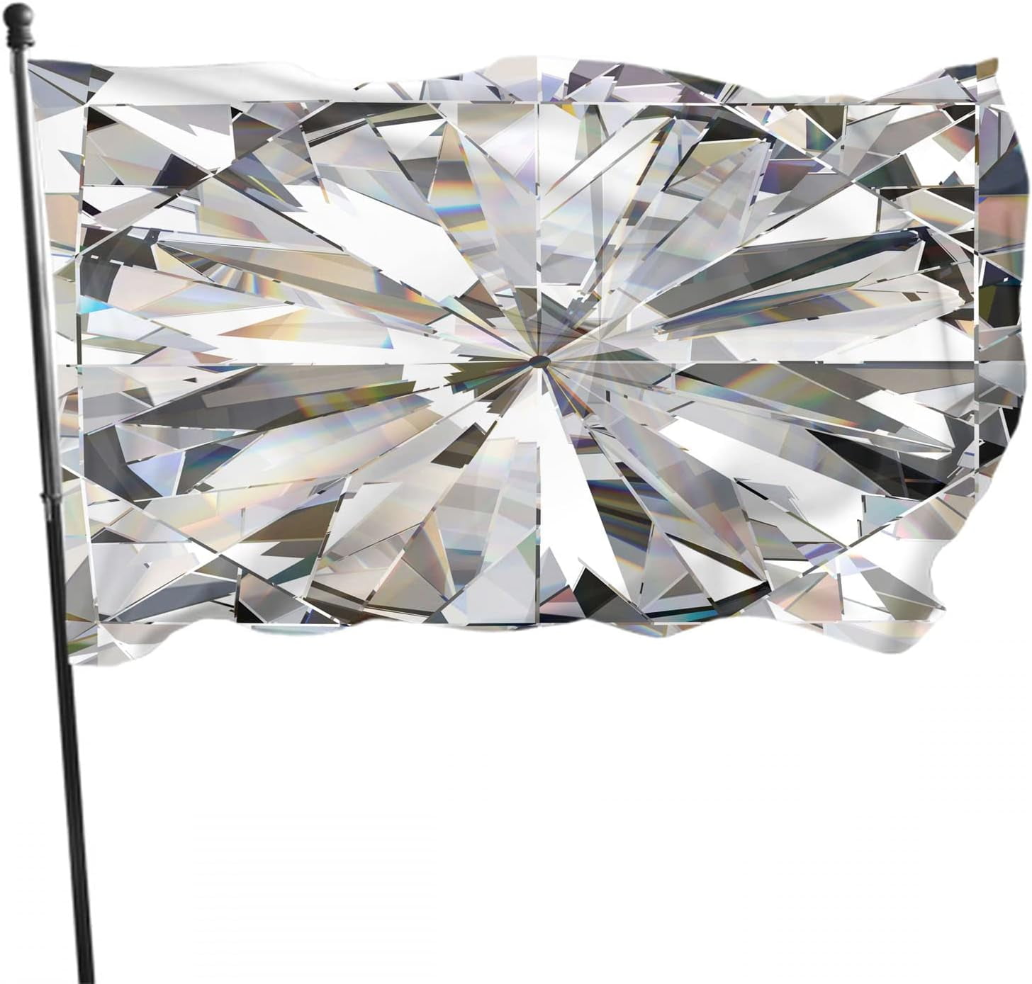 Abstract Bling Diamond Crystal Garden Flag 3x5 Ft Decor Outdoor Banner ...