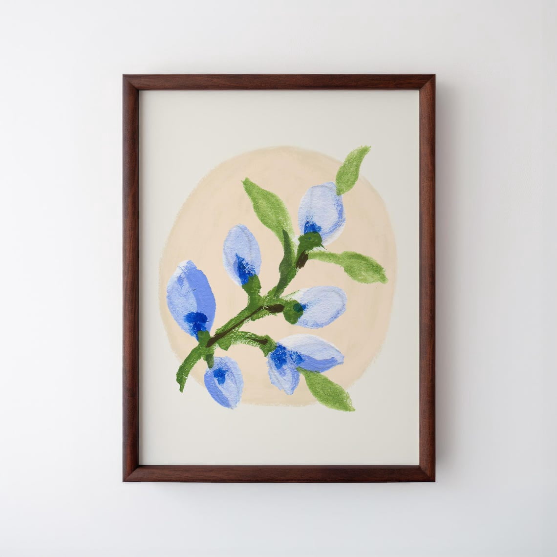 Abstract Blob Floral Watercolor Illustration Print, Art Print, Trendy ...
