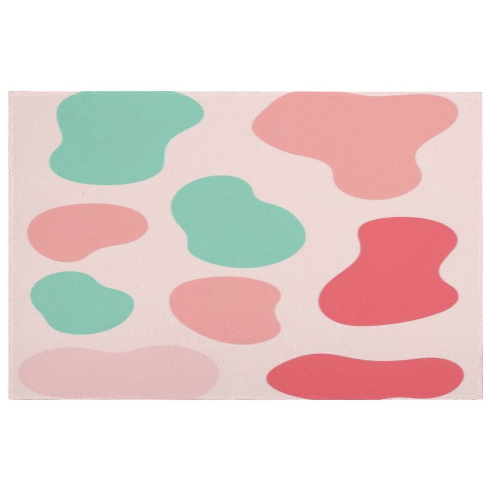 Abstract Blob Pattern Pastel Green Pink Red Adult Home Decor Bedroom ...