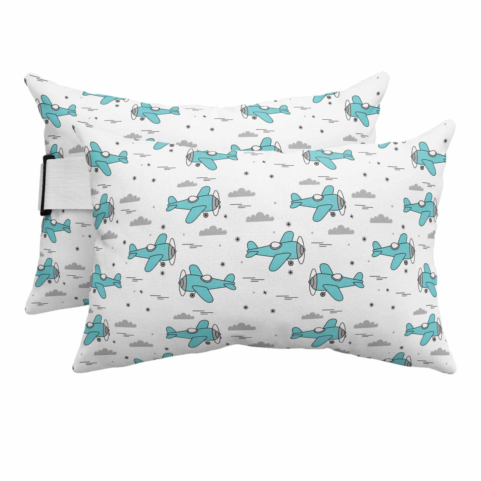 Abstract Blue Aircraft Grey Clouds Outdoor Pillow for Chaise Lounge ...