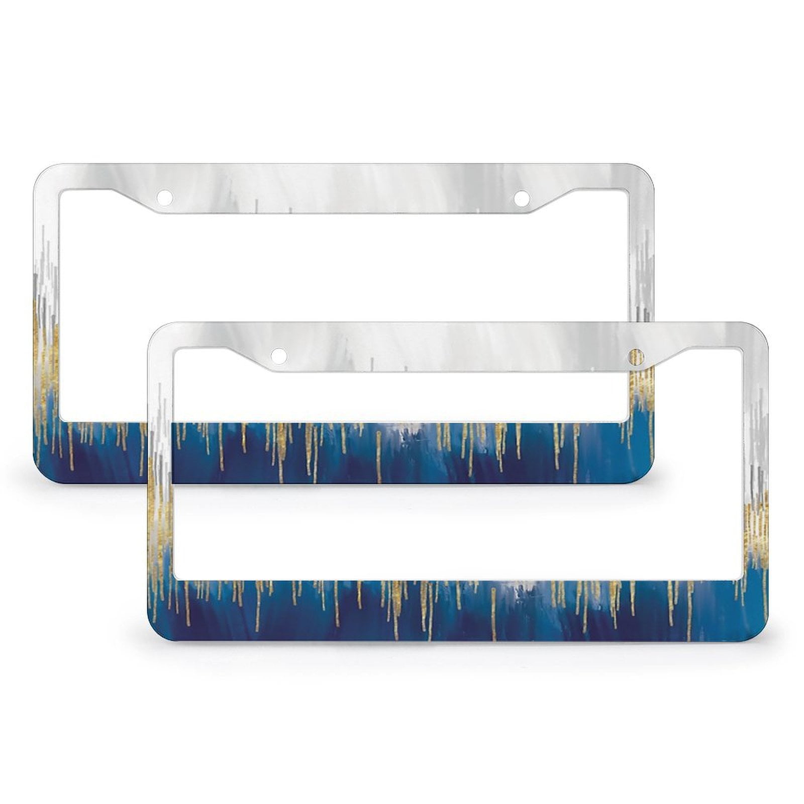 Abstract Blue And Gold License Plate Frames - License Plate Frame ...