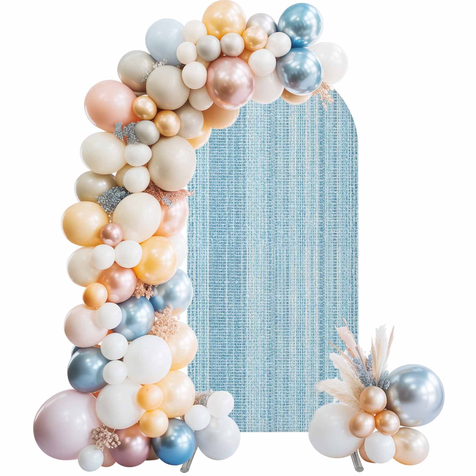 Abstract Blue Arch Backdrop Cover 7.2 FT Rustic Farmhouse Minimalist ...