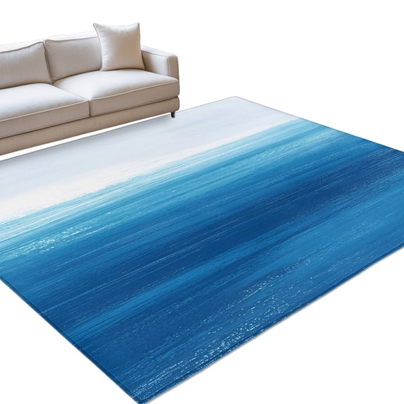Abstract Blue Area Rugs 8x10ft Sea Gradient Tranquility Ocean Sky ...