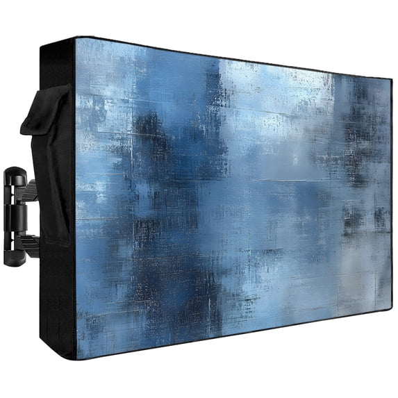 Abstract Blue Art Outdoor TV Cover 60 to 65 inch Retro Gradient Blue ...