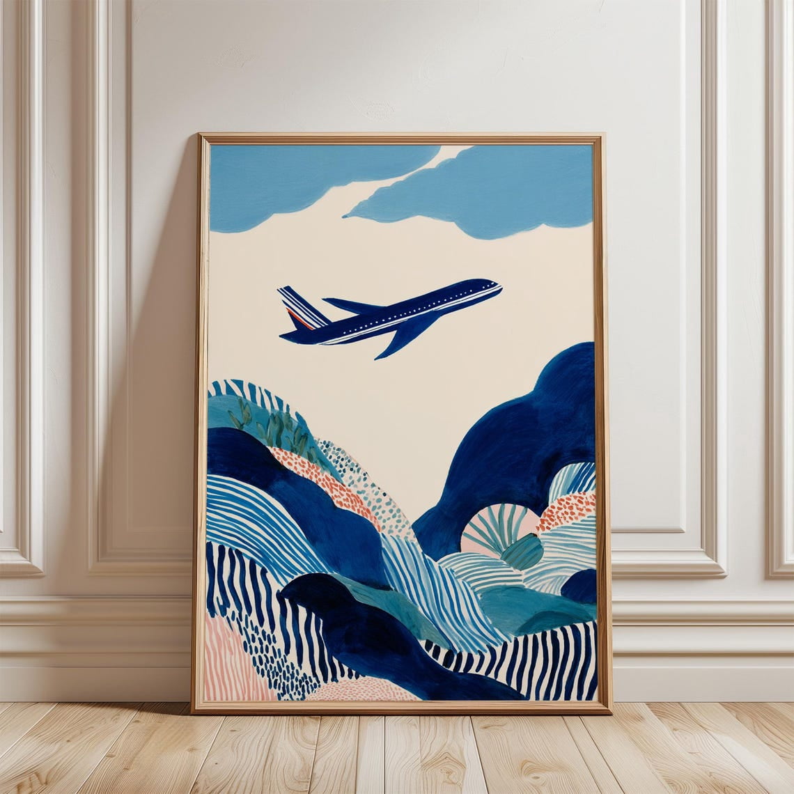 Abstract Blue Aviation Poster, Unframed Canvas 16x20in - Walmart.com