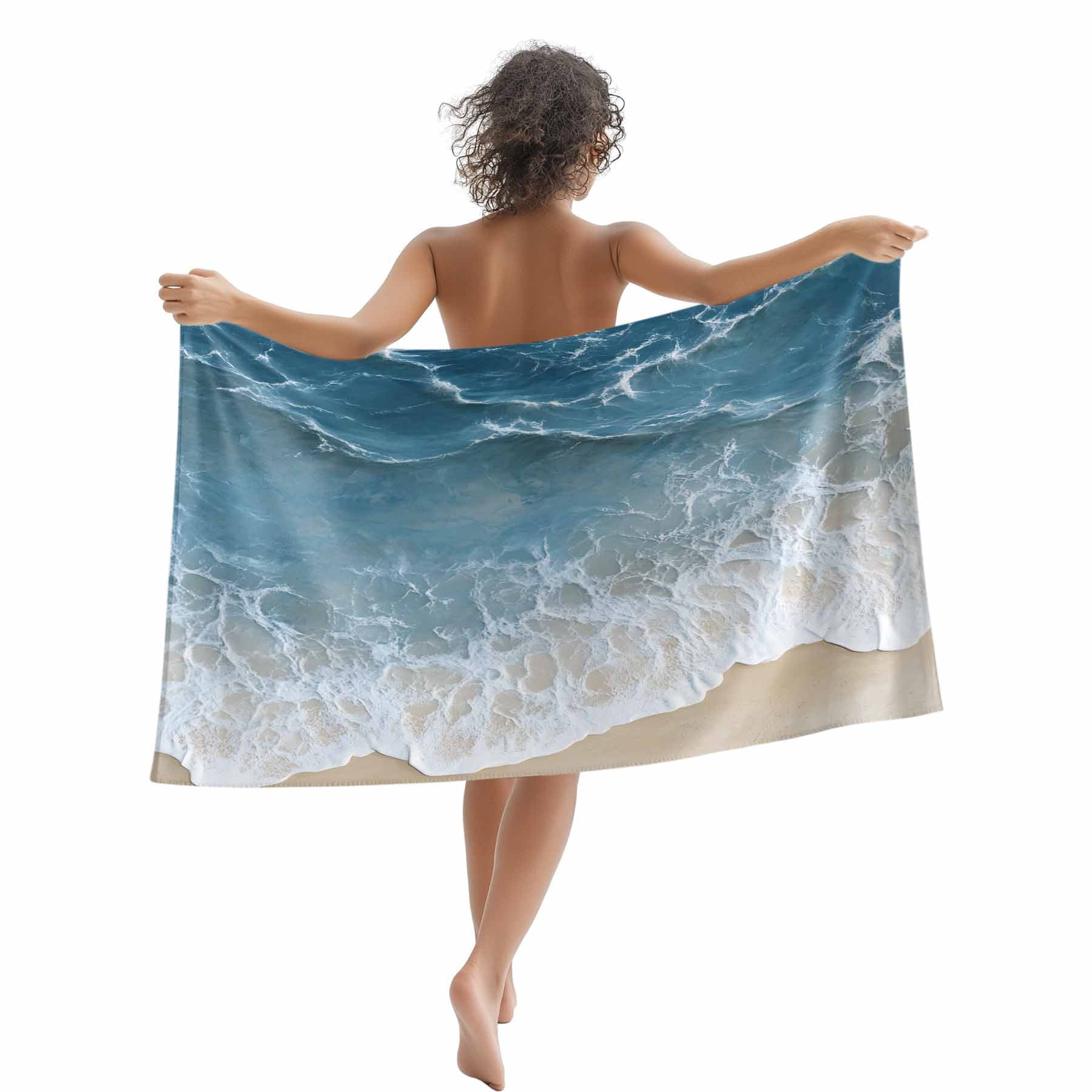 Abstract Blue Beach Beach Towels Blanket Soft&Absorbent Quick Dry ...