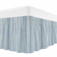 Abstract Blue Bed Skirt California King Size 16 Inch Drop, Rustic ...