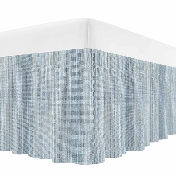 Abstract Blue Bed Skirt California King Size 16 Inch Drop, Rustic ...