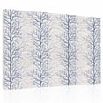Abstract Blue Canvas Print Wall Art, Tree Branch Pattern Wall Decor ...