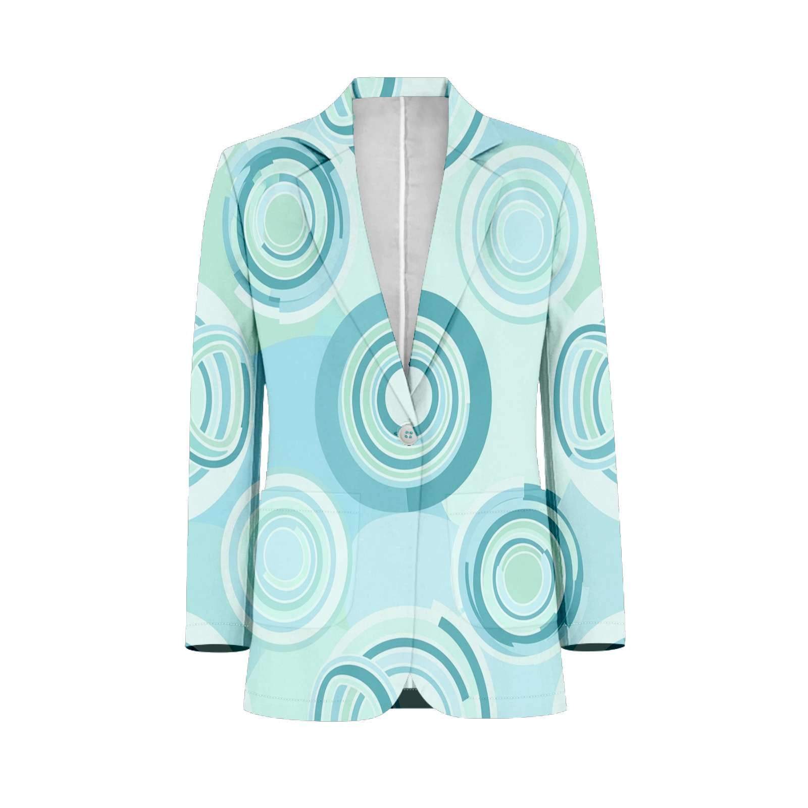 Abstract Blue Concentric Circle Pattern Mens Suits Shawl Collar Slim ...