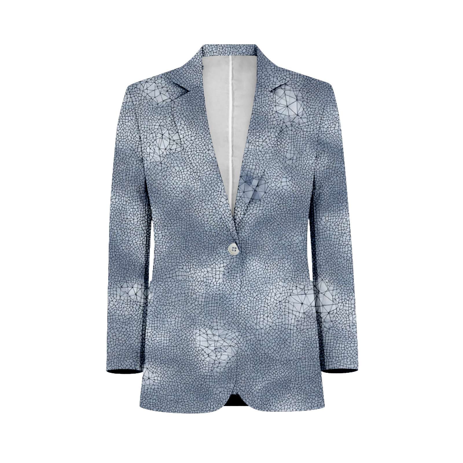 Abstract Blue Crackled Texture Men's Suit Blazer Casual Party Wear Slim ...