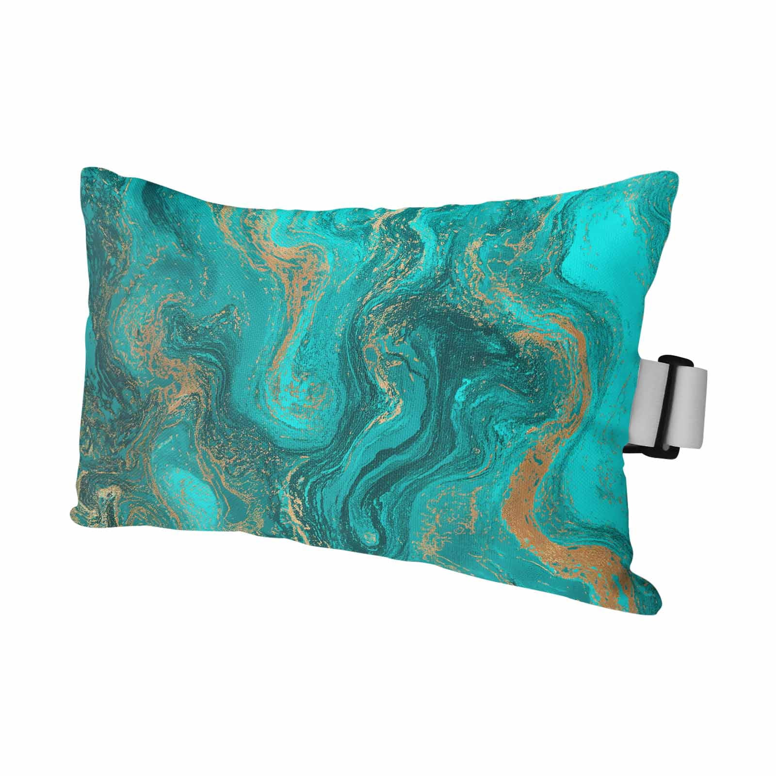 Abstract Blue Fluid Outdoor Chaise Lounge Pillows Vintage Gold Green ...