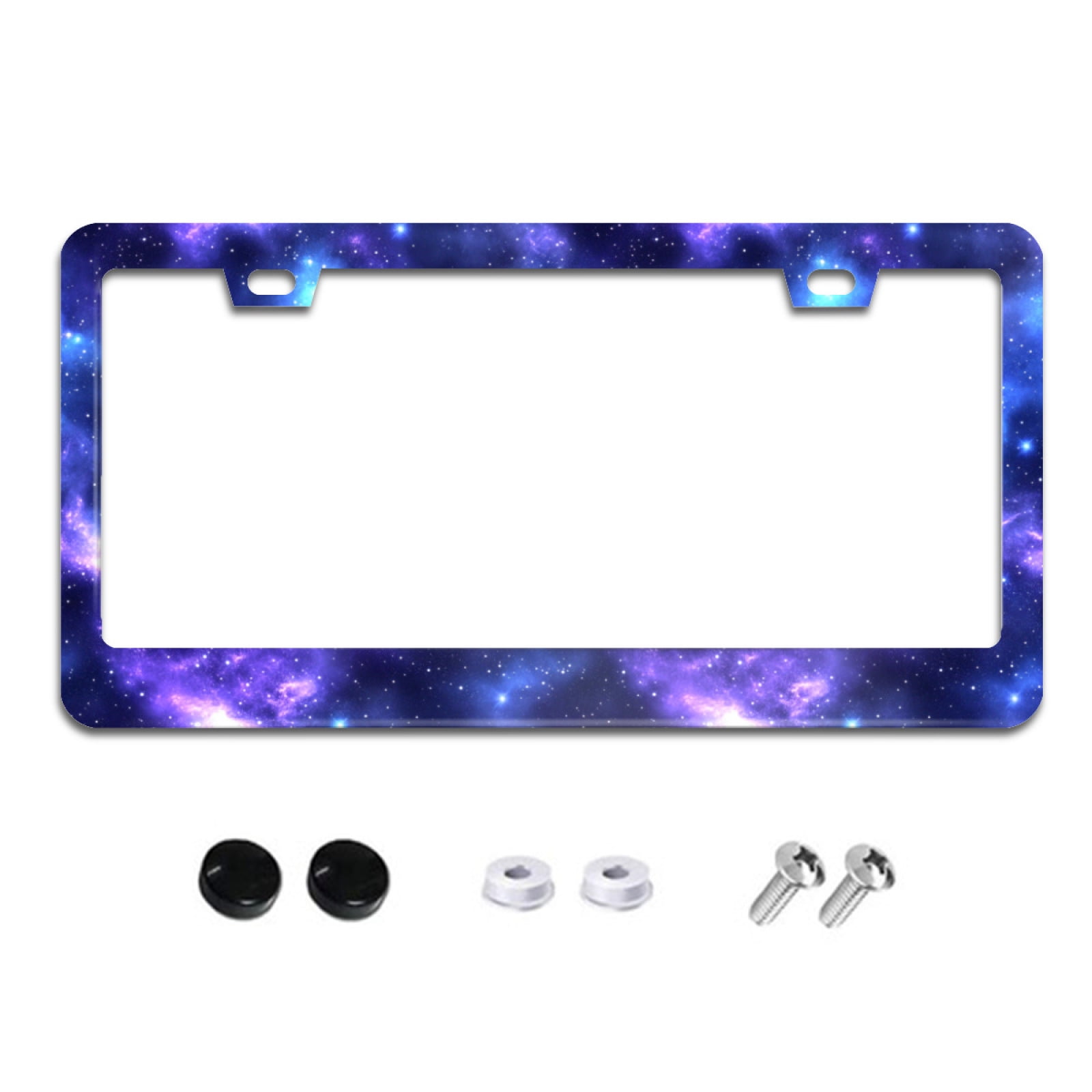 Abstract Blue Galaxy License Plate Frames for Women Men Car Plate ...