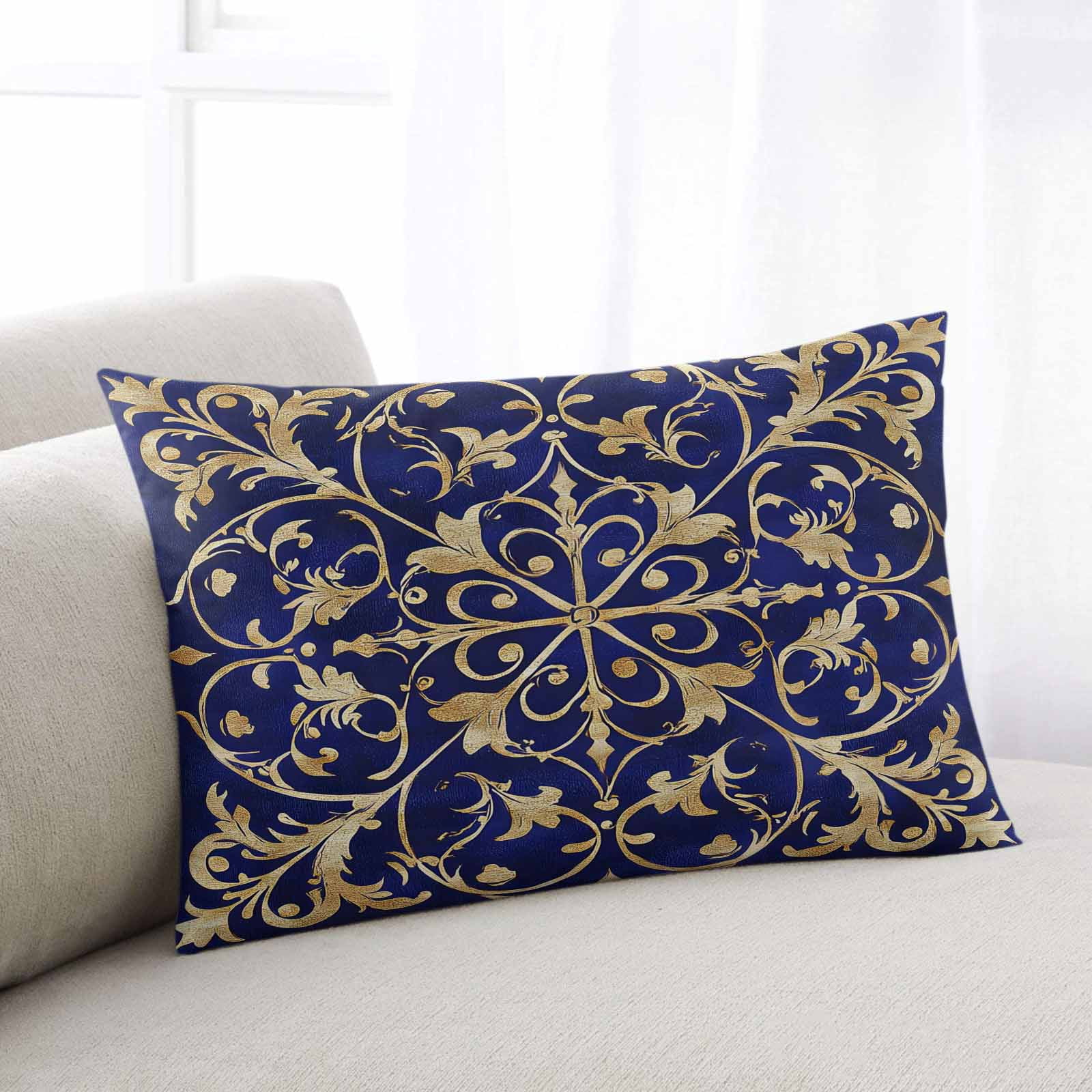 Abstract Blue Gold Body Pillow Cover, Pillowcase Protectors with Zipper ...